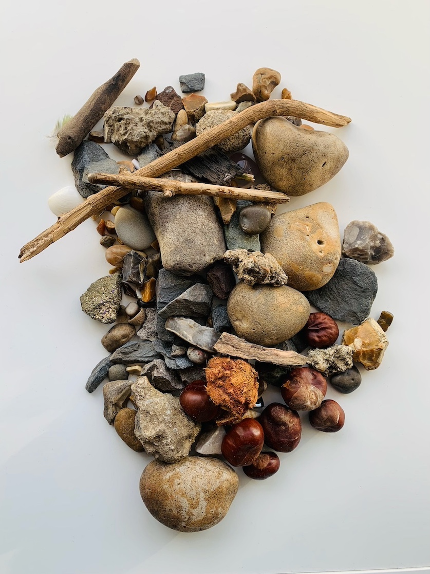 Transient art: nature fuels a child's creativity