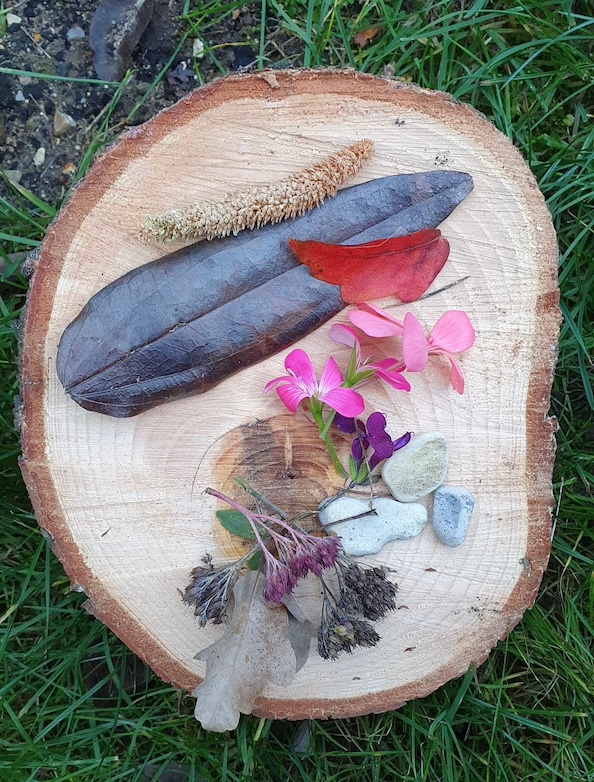 Transient art: nature fuels a child's creativity